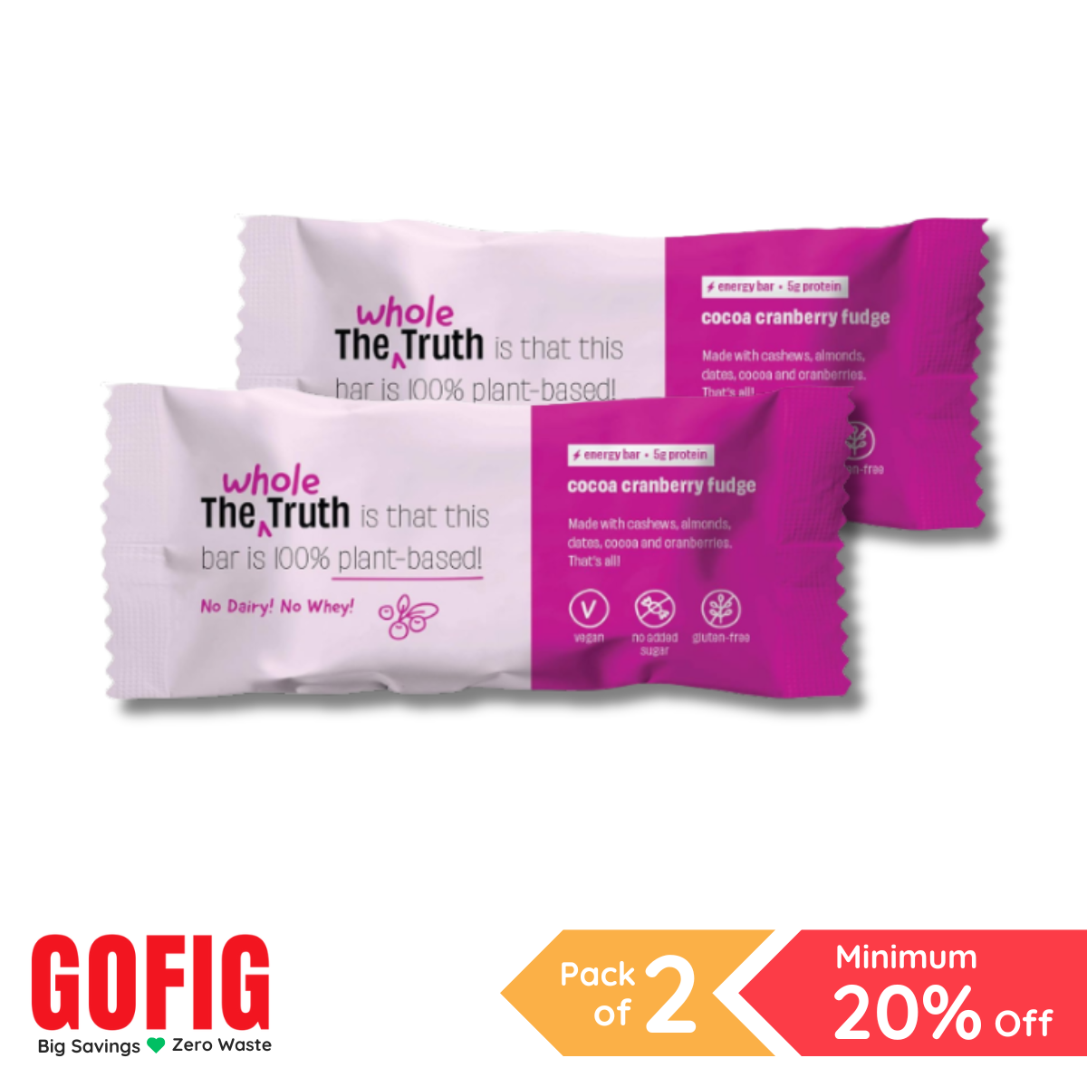 TWT Cocoa Cranberry Fudge (40 g) - Pack of 2 – Gofig