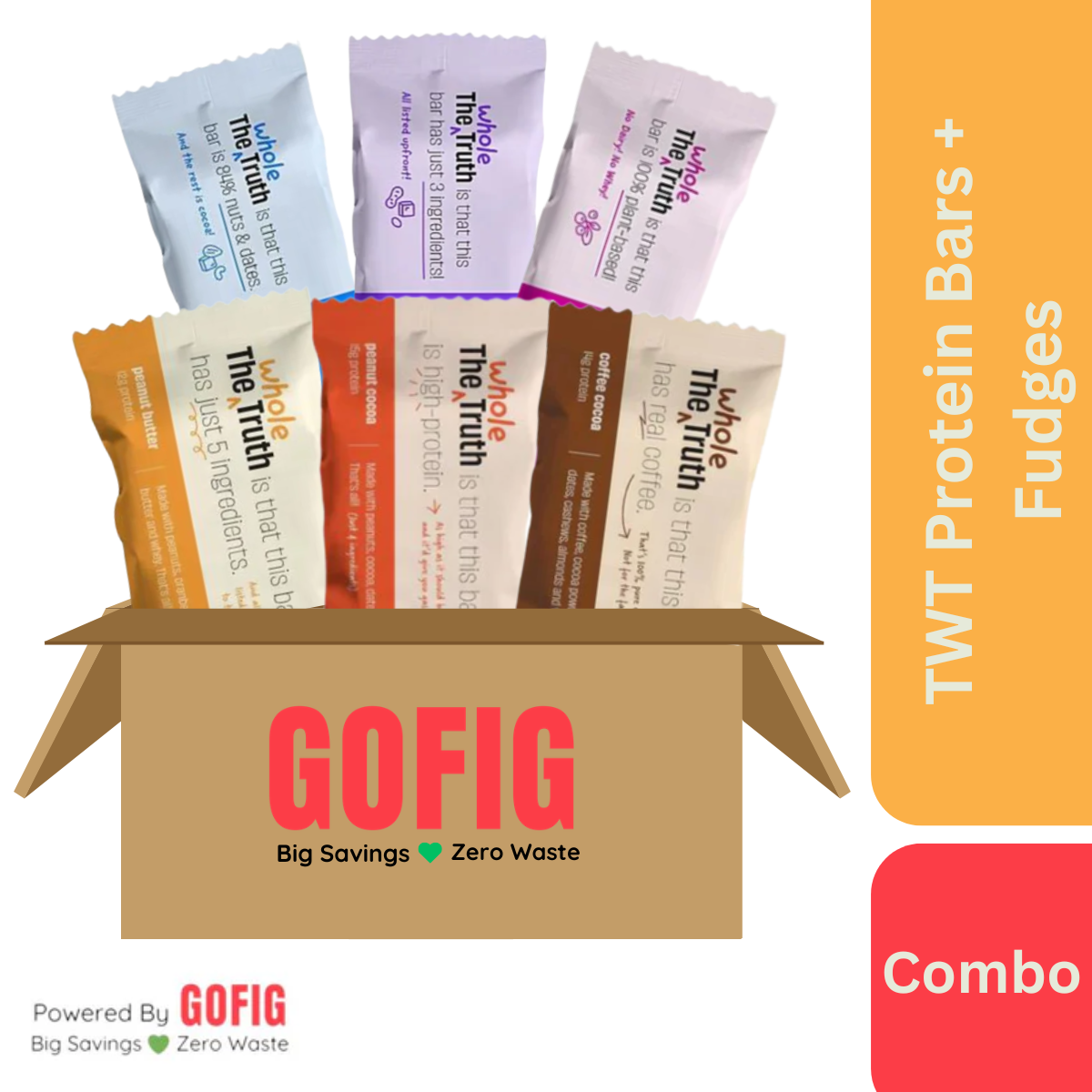The Whole Truth Protein Bar + Fudge Combo (6 items) – Gofig