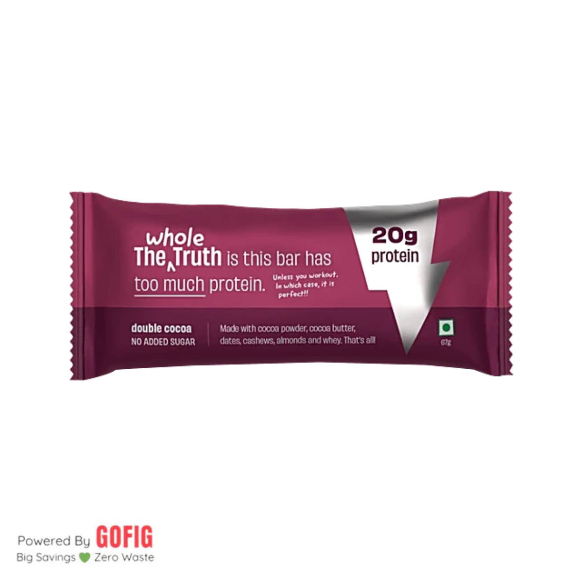 TWT Double Cocoa Pro Protein Bar (67 g) – Gofig
