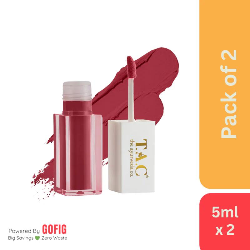 The Ayurveda Co. Liquid Lipstick Creamy Matte Spf 15 Rust Desire - (5 – Gofig