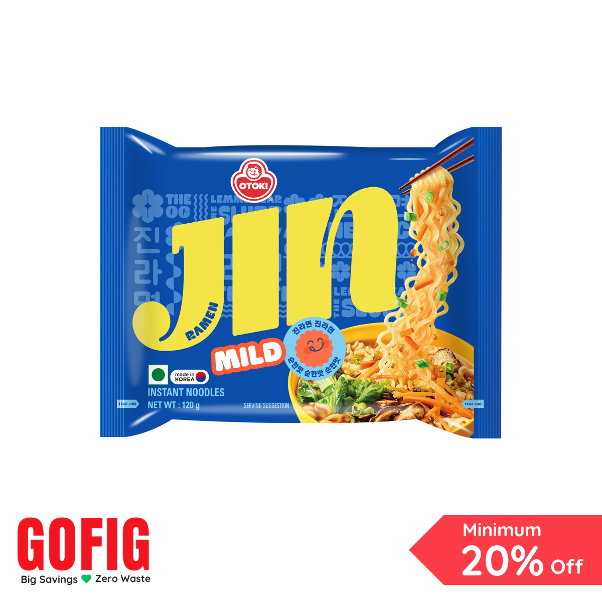Ottogi Jin Ramen Mild (120 g) – Gofig